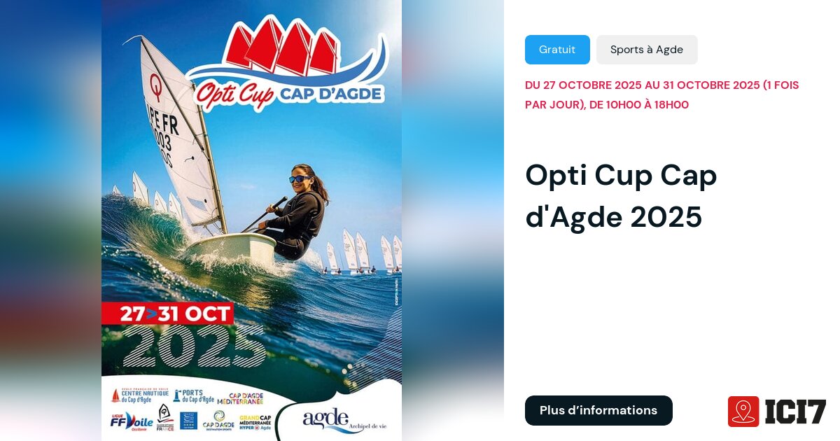 Opti Cup Cap d'Agde 2025 - Ici7.fr