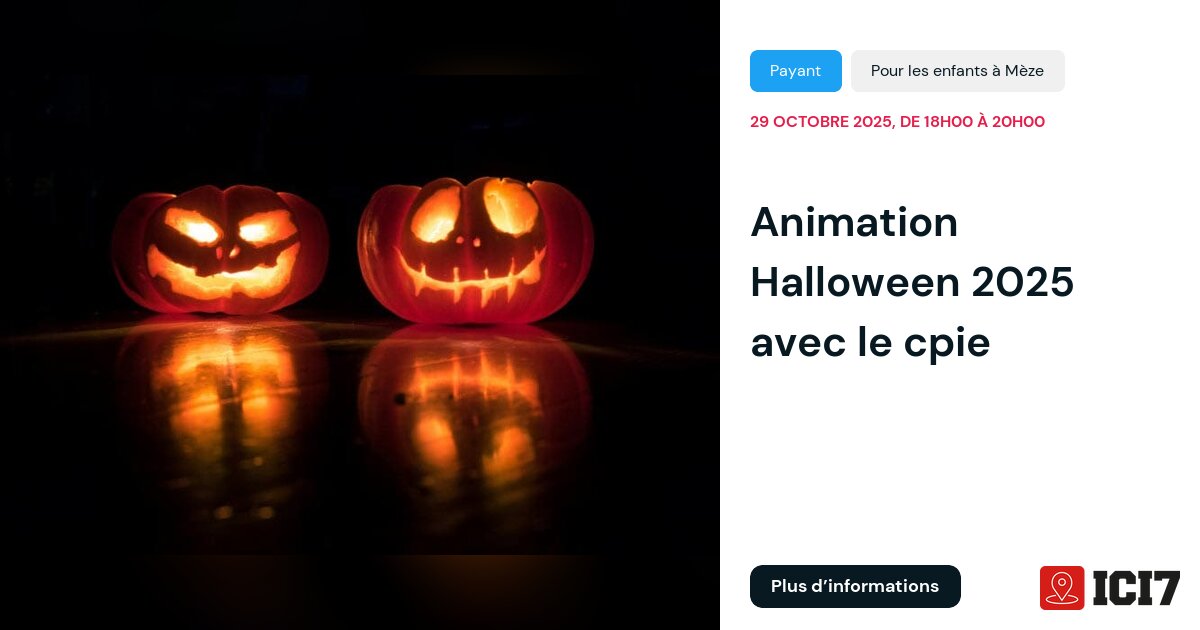 Animation Halloween 2025 avec le cpie - Ici7.fr